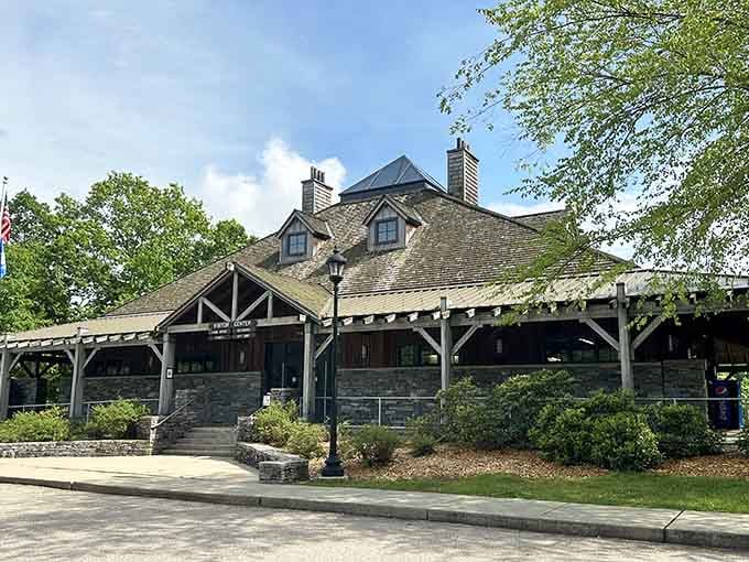 The visitor center blends rustic charm with practical amenities, preparing guests for their journey into Connecticut's fairy tale.