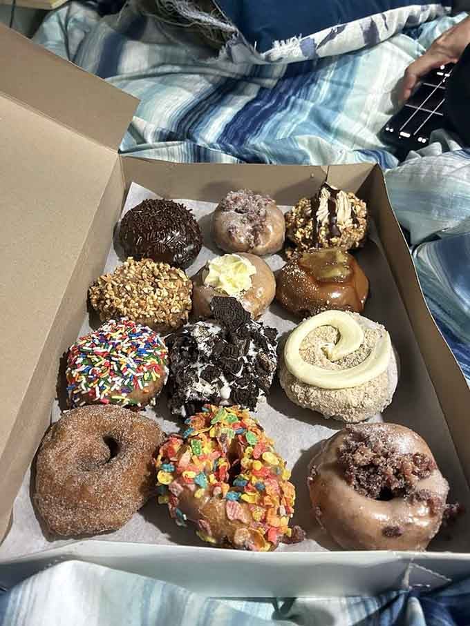 This box of assorted donuts looks like the best decision you'll make all week, possibly all month, maybe all year.