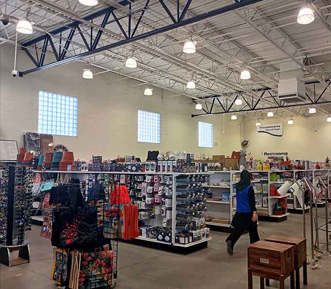 Bright, spacious aisles that prove thrift shopping has evolved way beyond dusty basement vibes of yesteryear.