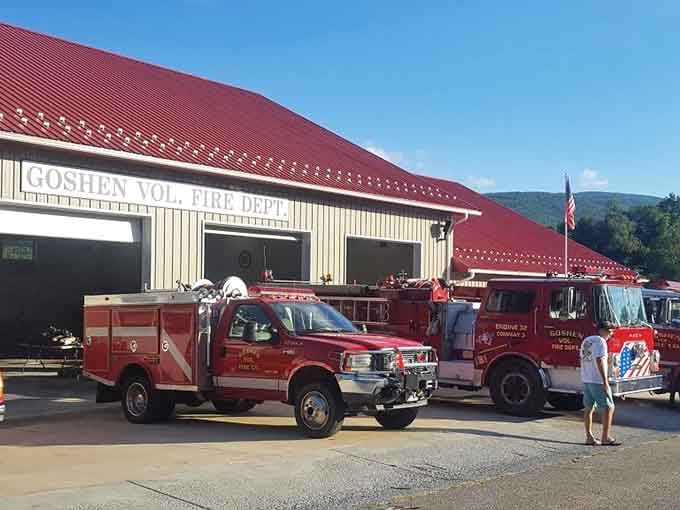 The volunteer fire department keeps watch over this valley, ready to help neighbors whenever duty calls them.