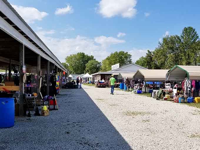 The main drag where vendor stalls stretch into the distance, each one hiding something you didn't know you needed.