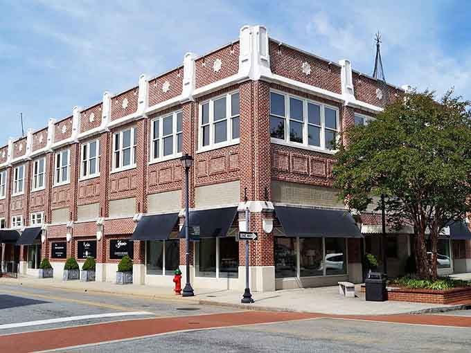 Greenville's downtown architecture mixes old brick character with new development that actually respects its surroundings.