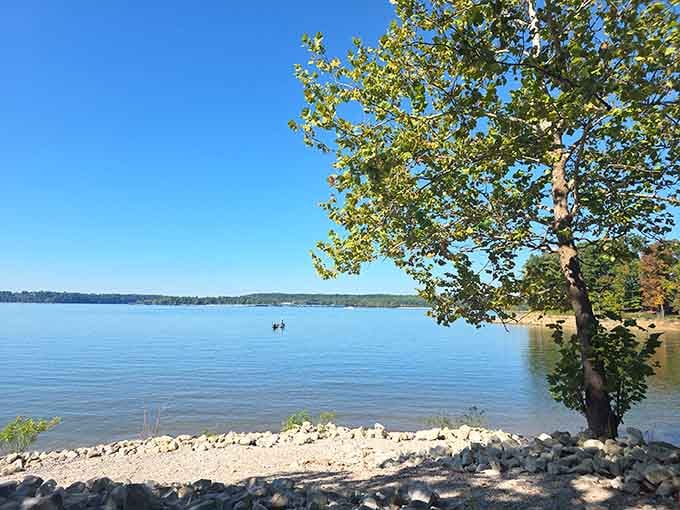 Sandy shores and calm waters creating the beach experience you didn't know Indiana could deliver so well.
