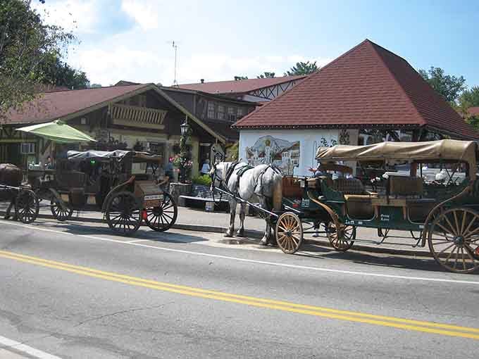 Horse-drawn carriages clip-clopping past timber-framed buildings create a slower-paced world worth savoring and remembering fondly.