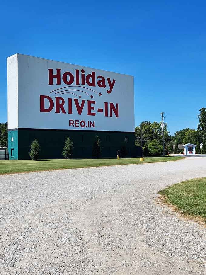 That iconic Holiday Drive-In sign welcomes you to an evening of double features and good old-fashioned fun.