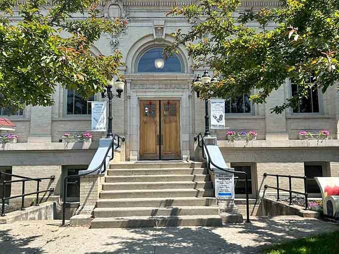 The public library offers free books and community space, revolutionary concepts in our subscription-based world today.