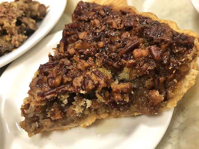 Pecan pie that's sticky, sweet, and completely unapologetic about its calorie count or your New Year's resolutions.
