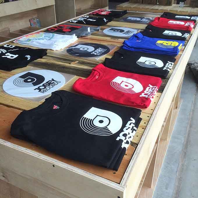 Josey Records merchandise in every color, perfect for announcing your excellent taste to the world.