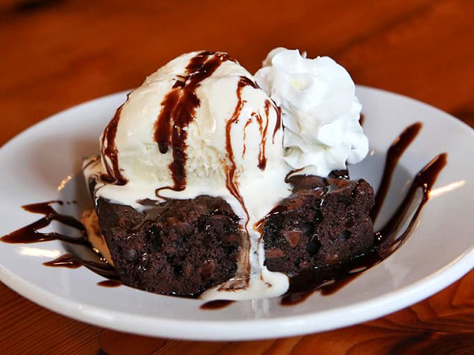 This Chocolate Brownie topped with ice cream represents every good decision you've ever made, all on one plate.