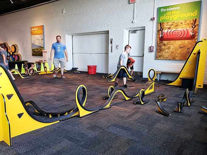 This miniature roller coaster track lets you engineer your own thrills without the terrifying commitment of actual heights.