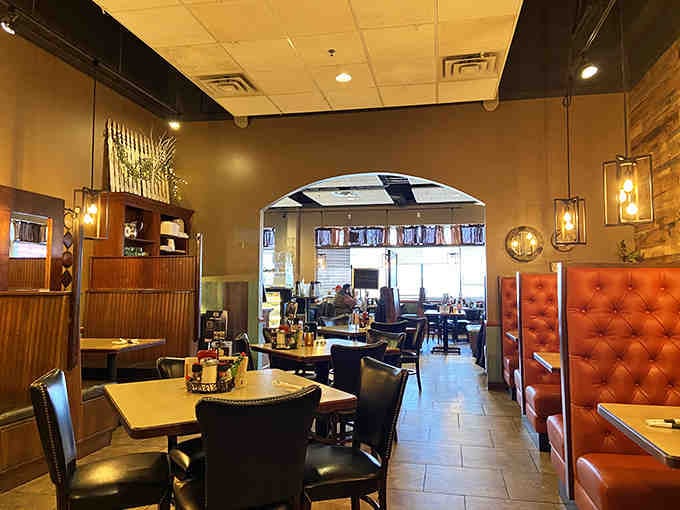 Multiple seating areas mean you can always find your perfect spot for soup contemplation and pie.