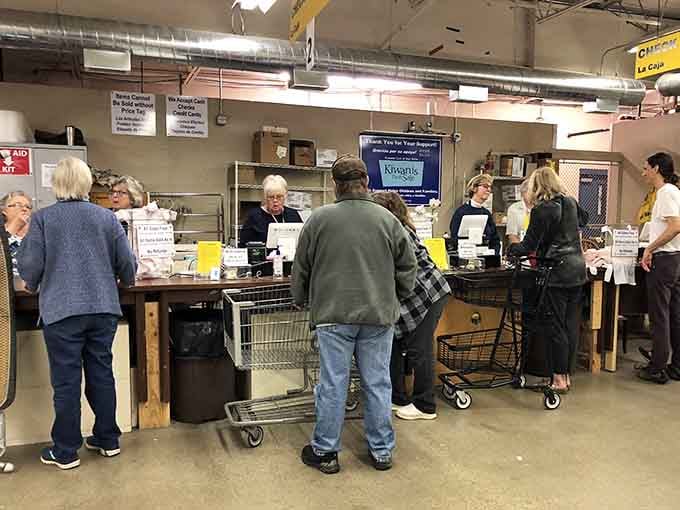 Friendly volunteers at checkout make every purchase feel like you're supporting family, because in a way, you are.