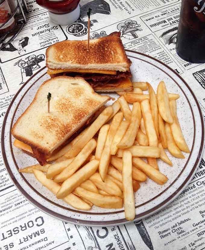Grilled sandwiches with golden toast and crispy fries deliver classic diner satisfaction every single time.