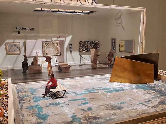 A miniature modern art gallery that proves good things really do come in delightfully small, detailed packages.