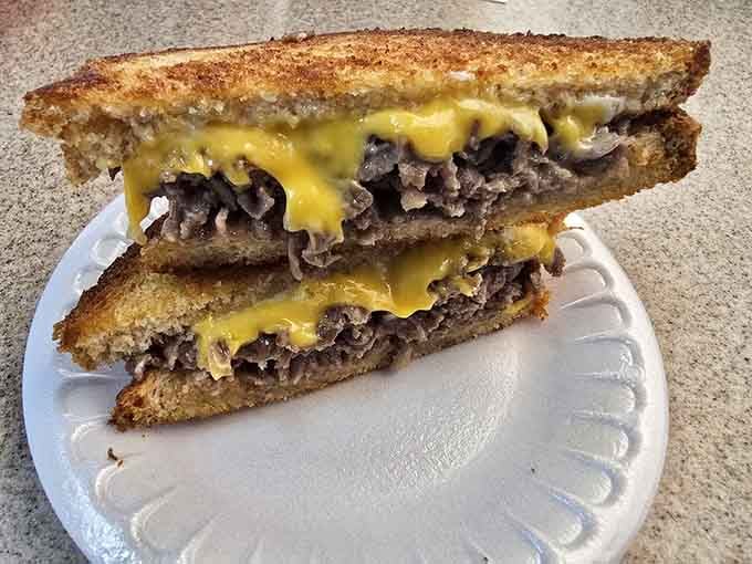 The patty melt oozes with melted cheese, proving Little Barn knows its way around comfort food classics.