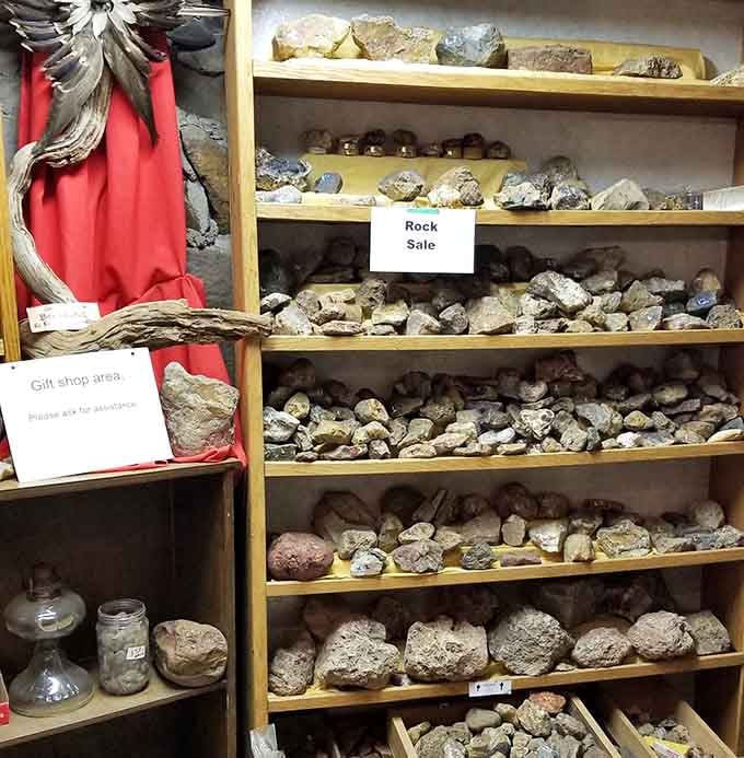 The gift shop where you can literally buy rocks, which somehow makes perfect sense in this place.