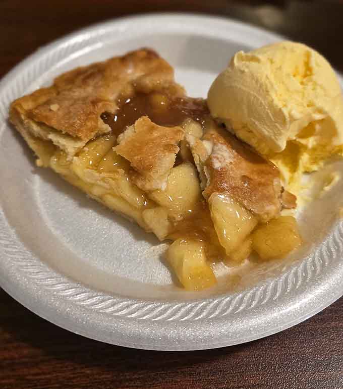 Homemade apple pie that would make even Aunt Bee jealous, served with ice cream because we're not monsters.