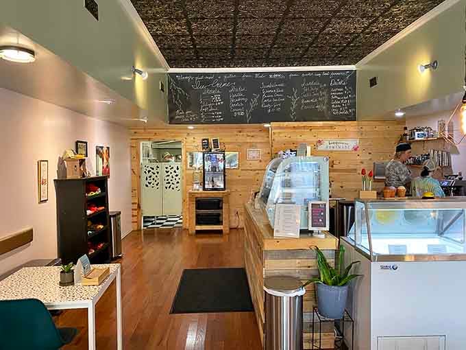 The ordering counter beckons with promise, where every flavor is safe and every choice leads to happiness.