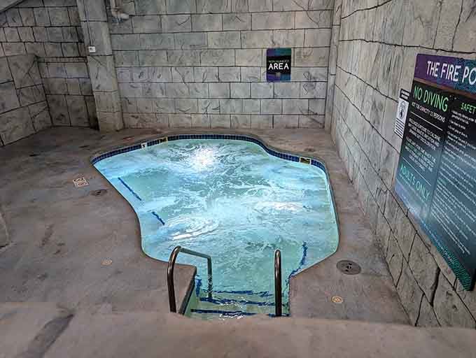 Even the hot tubs get the Greek treatment here, providing warm relaxation after all those high-speed adventures.