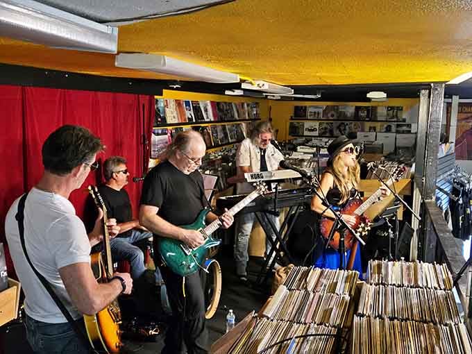Live music in a record store feels like the universe finally got something right in this crazy world.