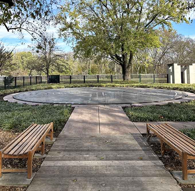 The Cathedral Labyrinth offers a meditative walking experience, assuming you can quiet your mind enough to stop wondering if you're doing it right.