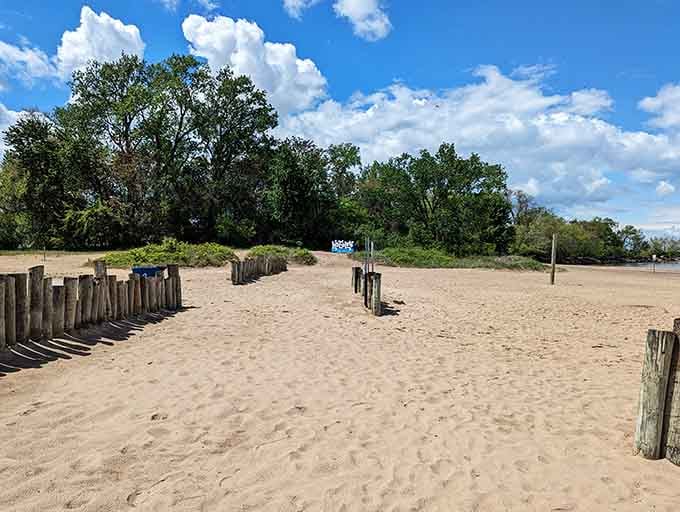 Wide open beach space where your towel won't accidentally overlap with three other families' personal territories.