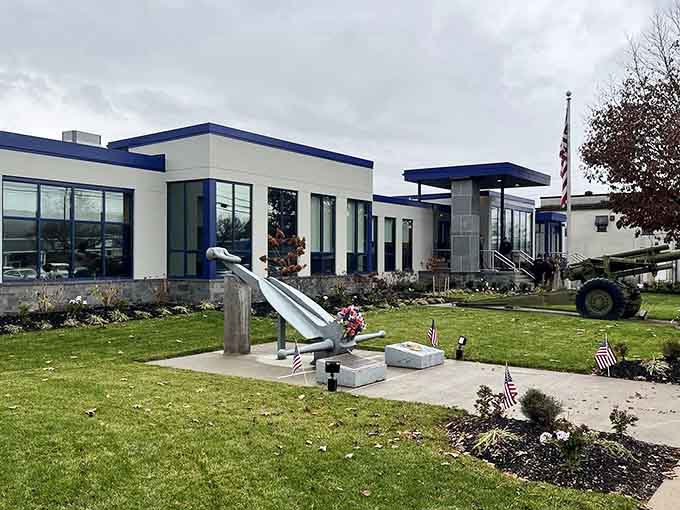 Modern municipal buildings can still honor tradition, especially when pizza heritage is at stake in this town.