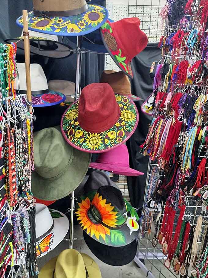 Sunflower-adorned hats in every color prove that practical sun protection can also be a serious fashion statement worth making.