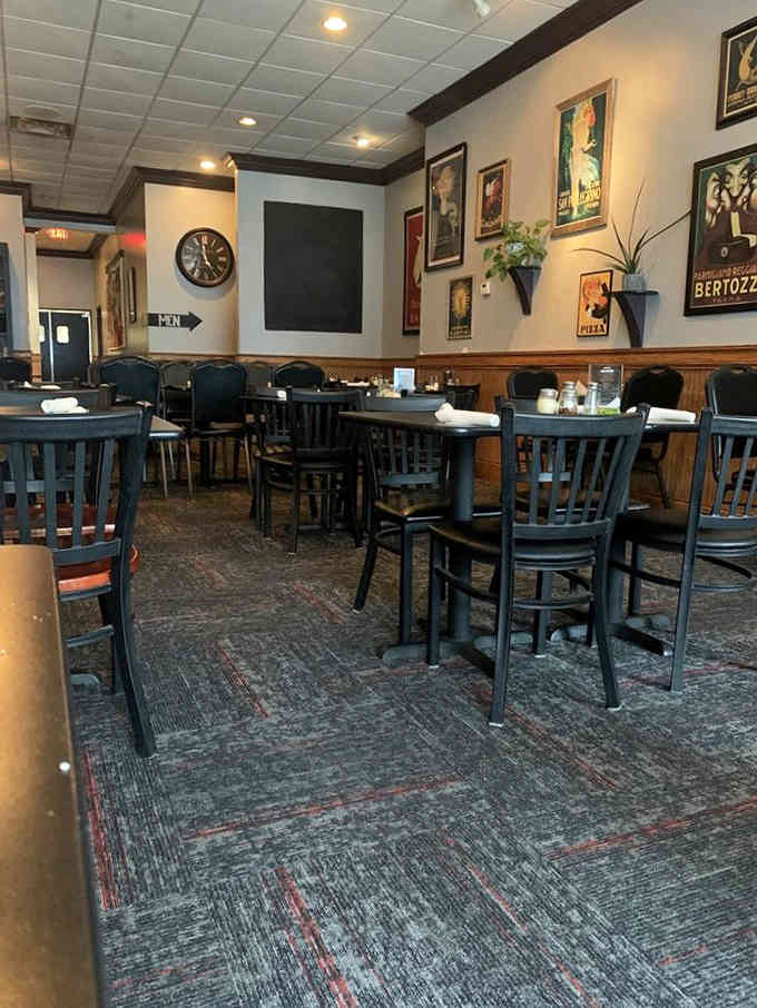 More vintage Italian advertising art adorning walls that know how to set a welcoming mood.