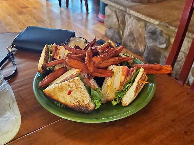 A BLT elevated to art form status, complete with sweet potato fries that'll haunt your dreams forever.