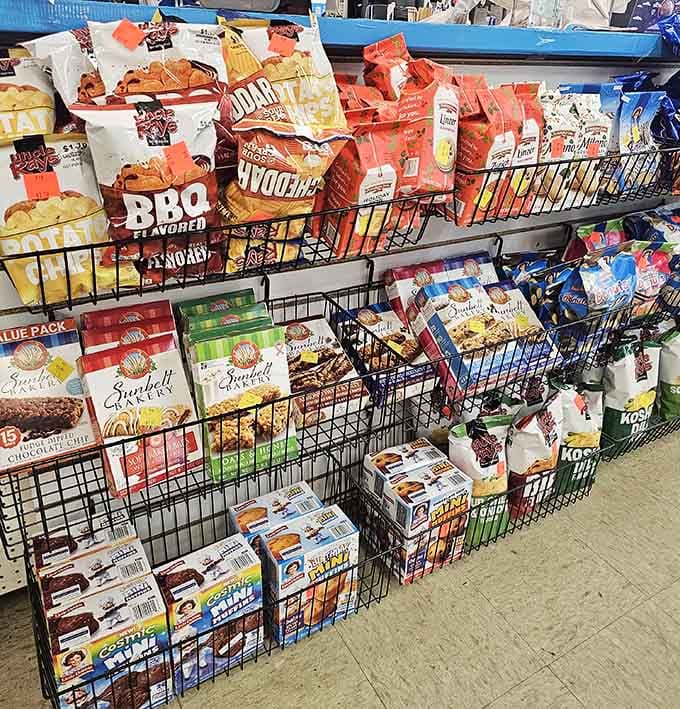 Snack central for shoppers who work up an appetite hunting through aisles of endless treasures and deals.