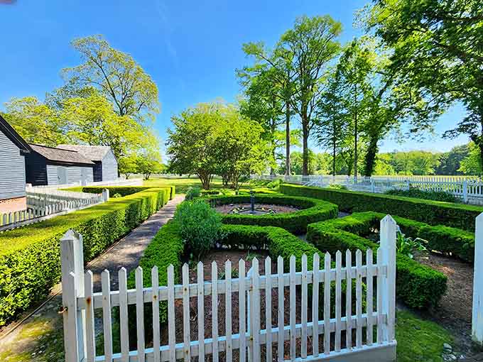 These formal gardens at Somerset Place show that even in the wilderness, someone appreciated a little order.