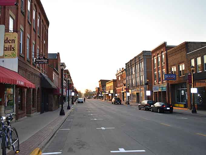 Sunset settles over Main Street with a quietness that makes you remember what peace actually sounds like.