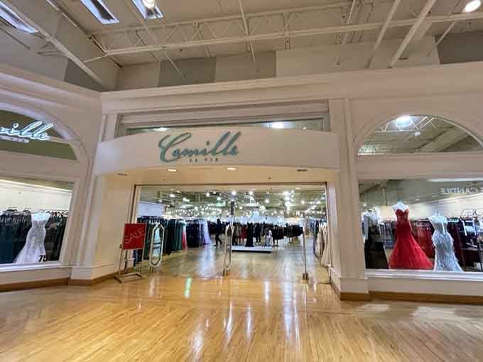 Camille La Vie's elegant entrance promises formal wear without the formal wear budget that usually follows.