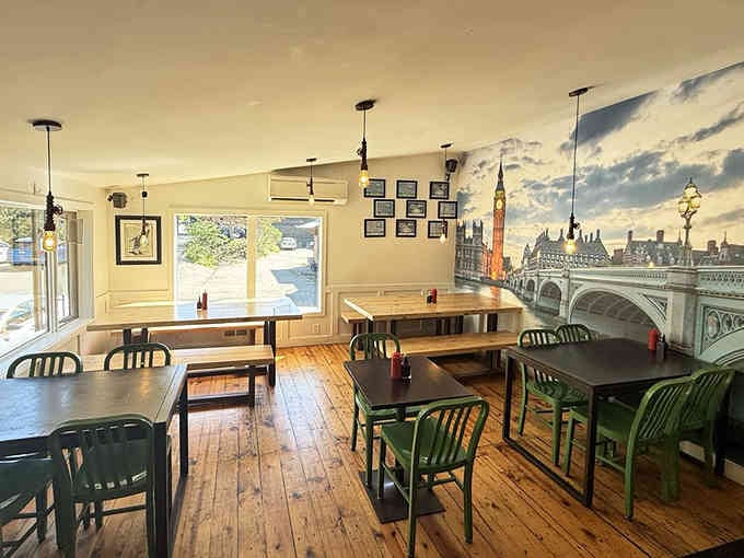 Another angle reveals the cheerful, unpretentious vibe that makes Proper Fish feel like your favorite neighborhood spot.