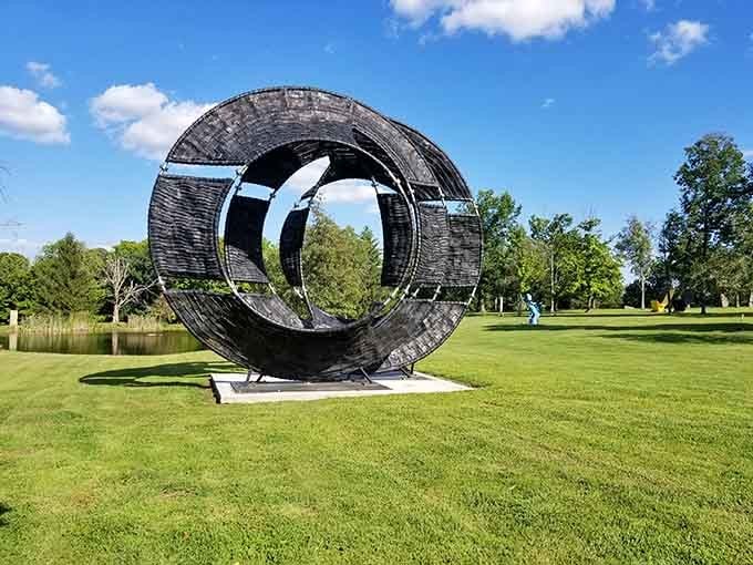 This massive dark circle frames the landscape like Mother Nature got herself a very expensive picture frame.