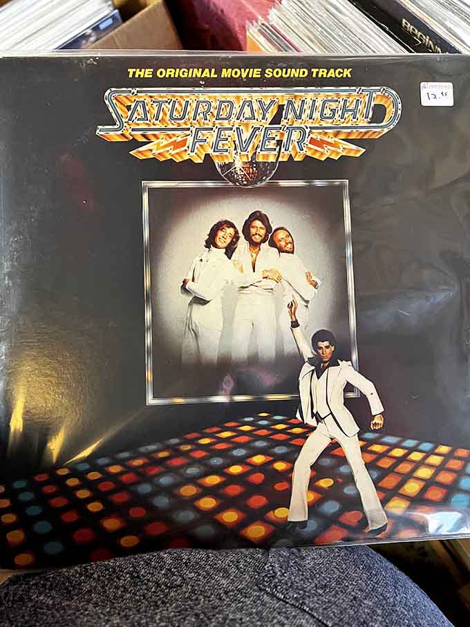 The Saturday Night Fever soundtrack, still staying alive and ready to make someone's disco dreams come gloriously true again.