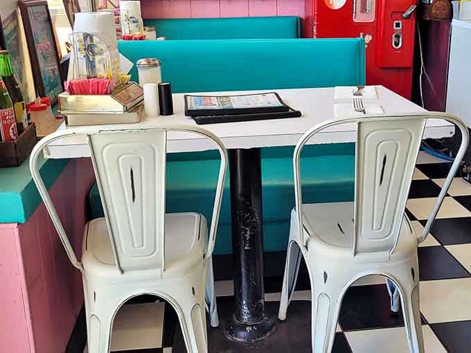 Grab a seat at these vintage tables where every meal feels like a special occasion.