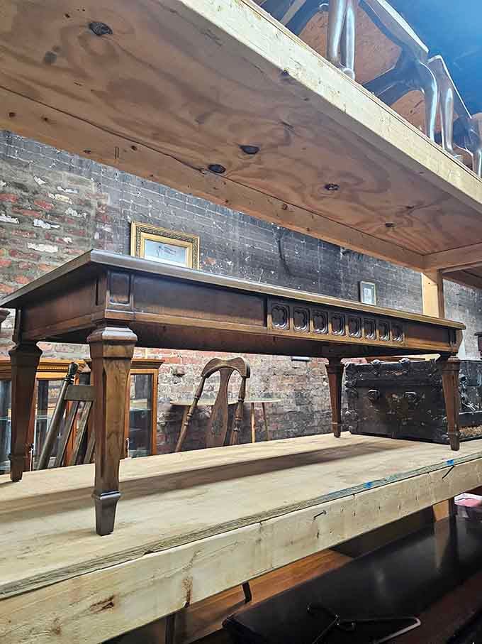 This solid coffee table has survived decades without wobbling, unlike most modern furniture after six months of use.