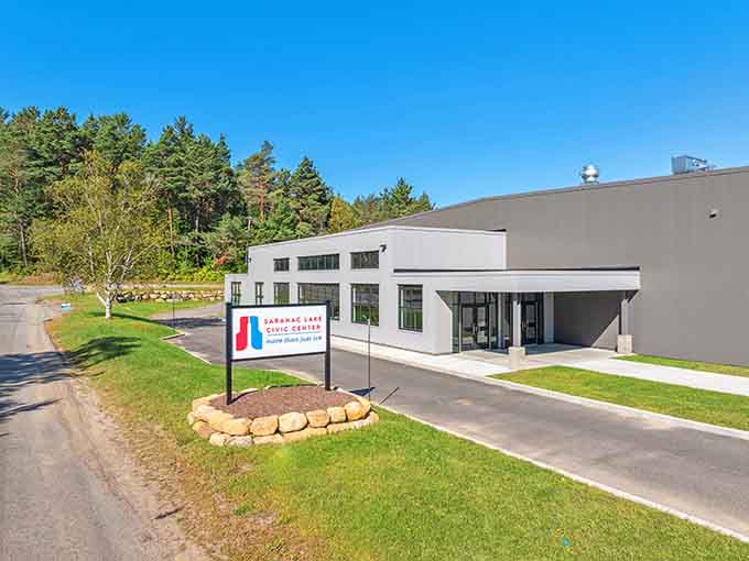 The Saranac Lake Civic Center's modern design proves this town respects its past while confidently striding into the future.