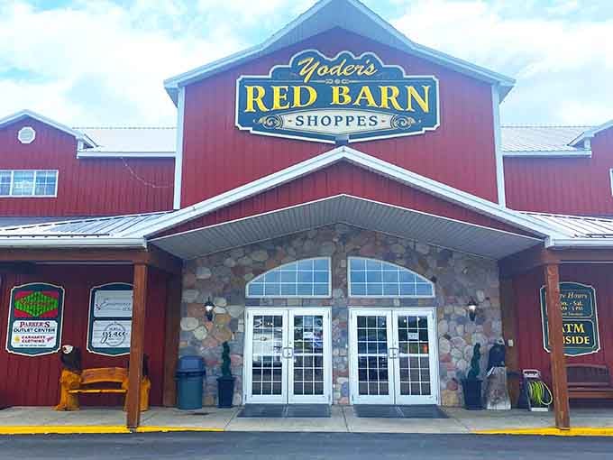 Yoder's Red Barn Shoppes beckons like a country store had a baby with a shopping mall and raised it right.