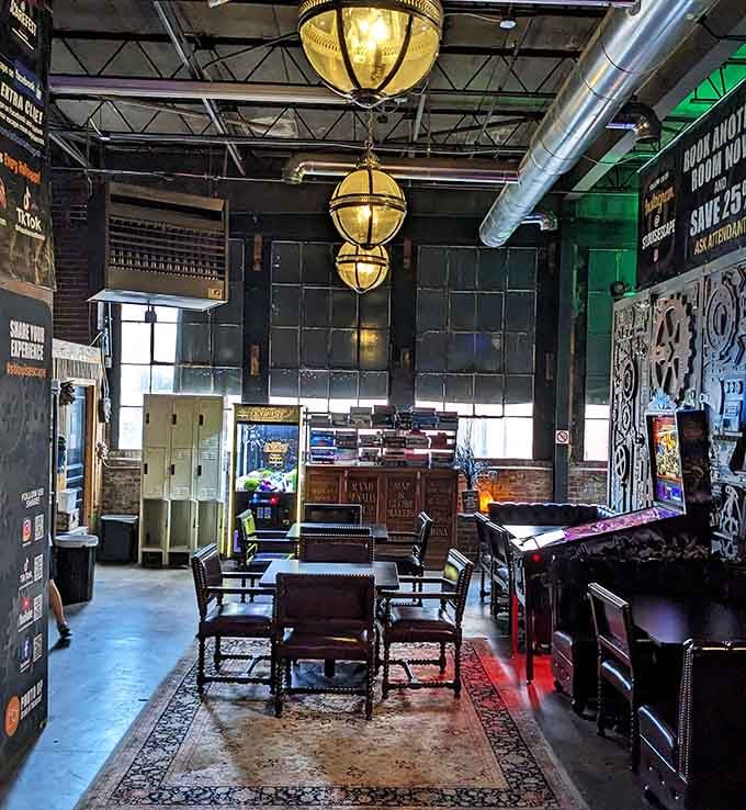 The comfortable lobby area gives you a chance to strategize before diving into your chosen adventure headfirst.