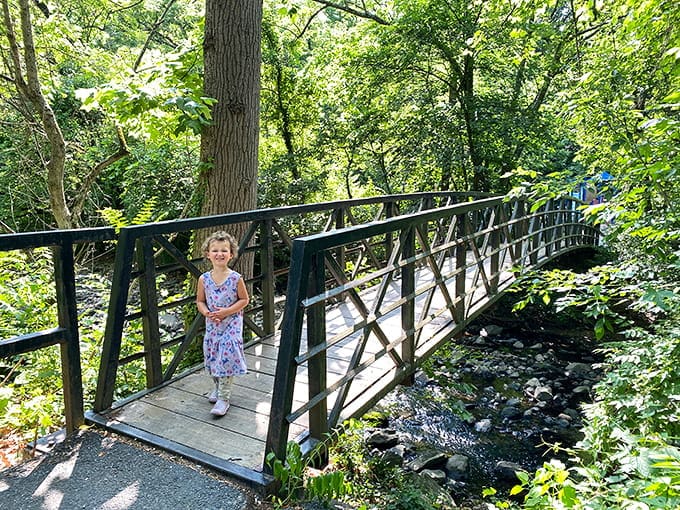 Sligo Creek's footbridges invite leisurely strolls where your biggest decision is which path to take next.
