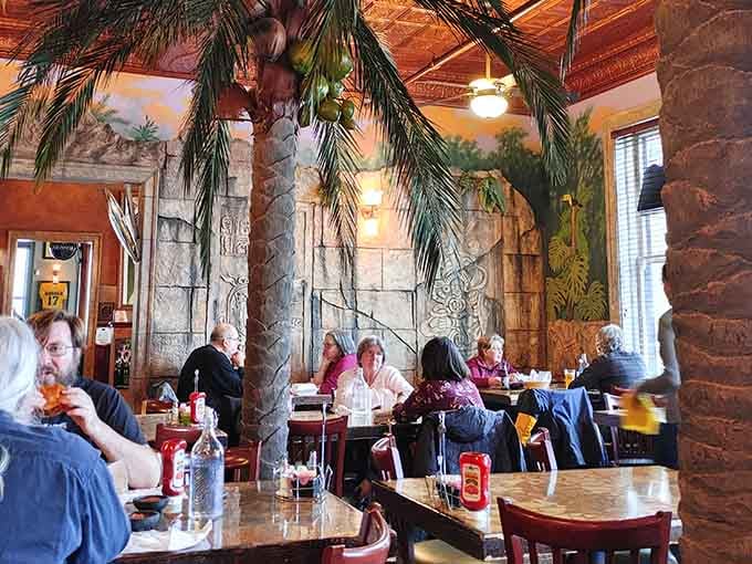 Diners enjoying the kind of meal that makes you linger longer than you planned, and nobody minds.