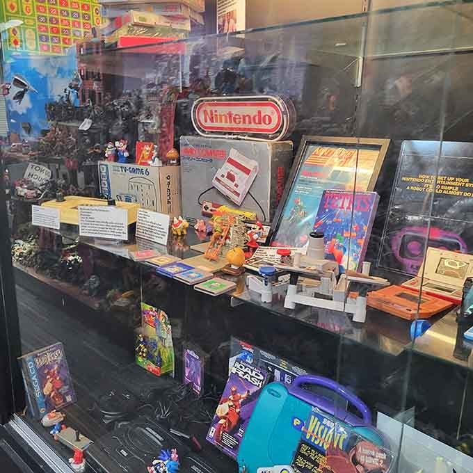 Vintage Nintendo and gaming history displayed like the cultural artifacts they truly are, cartridges and all included.