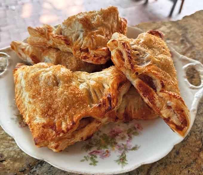 Apple turnovers with layers so flaky they could teach a masterclass in pastry architecture and engineering.