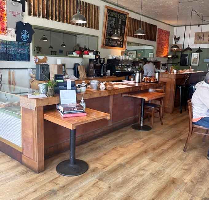 The open kitchen and bakery counter where you can watch breakfast dreams transform into delicious reality before your eyes.