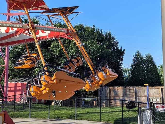 That pendulum ride swings higher than your anxiety levels watching your kids ride it for the first time.