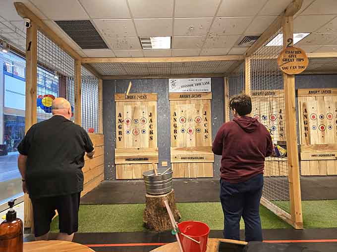 Axe throwing inside a shopping mall, because Pennsylvania knows how to make retail therapy genuinely therapeutic and fun.