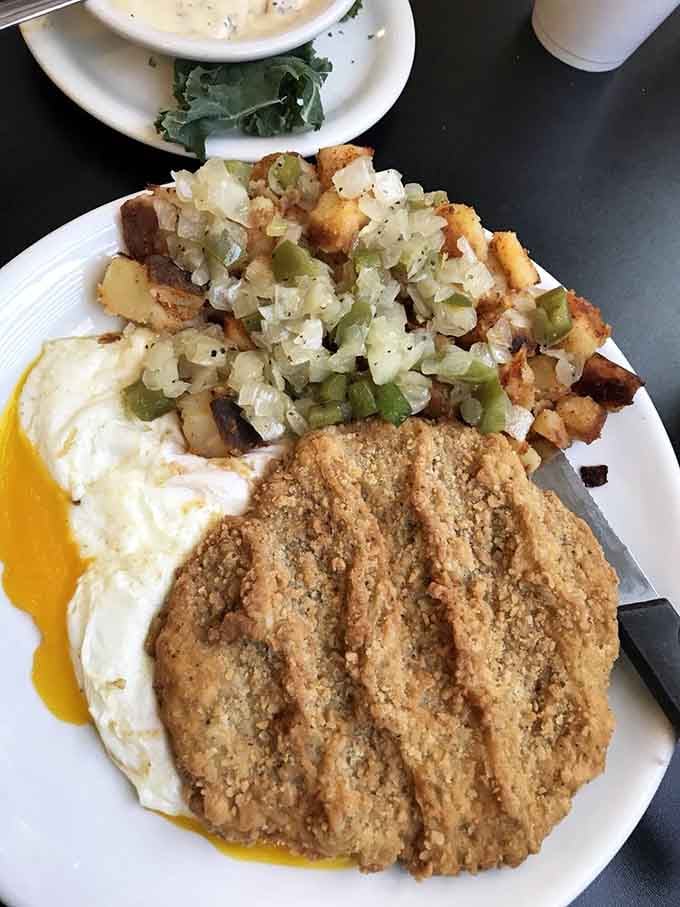 Country fried steak that's crispy, golden, and served with enough sides to fuel your entire day ahead.